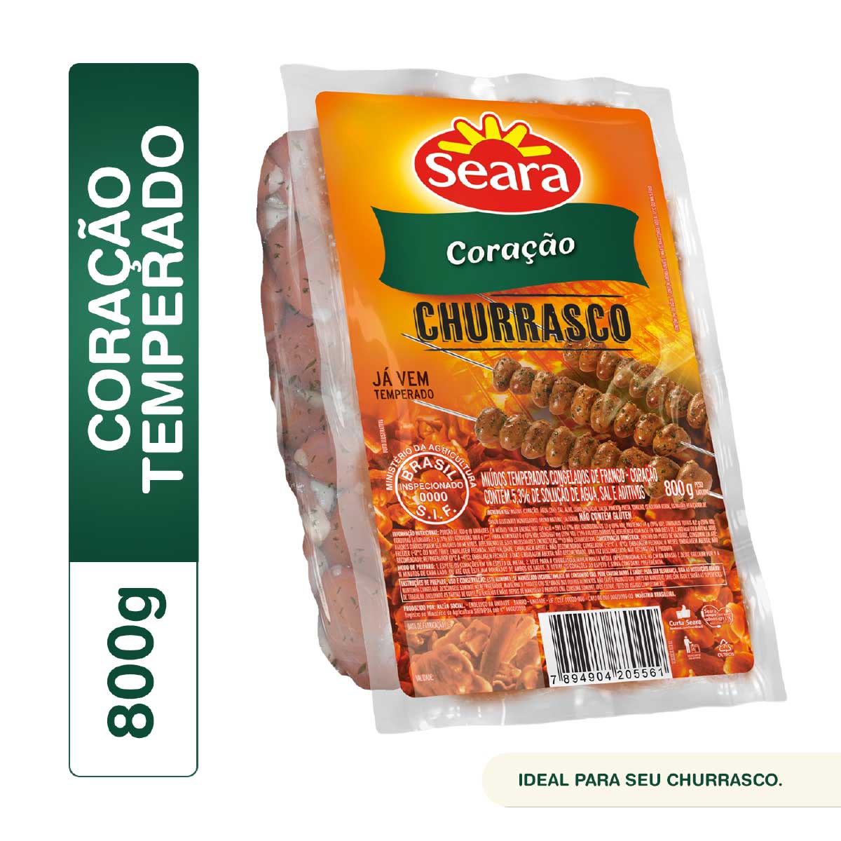 Coração de Frango Temperado Churrasco Seara 800g -Carrefour - Nacional ... Coração de Frango Temperado Churrasco Seara 800g -Carrefour - Nacional ...